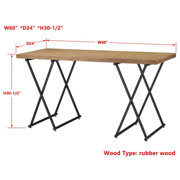 22547-WC Forty West Smith Desk W60*D24*H30.5 | Rudd Furniture